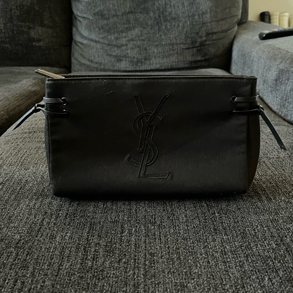 Yves Saint Laurent | Bags | Ysl Black Cosmetic Bag | Poshmark